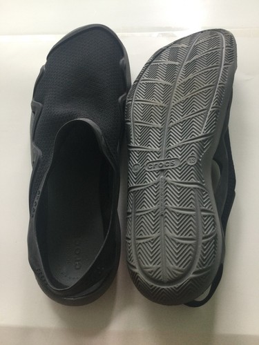 Men's size 13 Black & Gray CROCS Mesh Uppers Sling Back Sandals | eBay