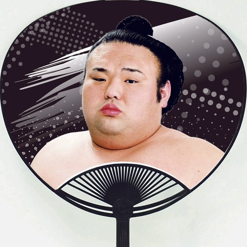 Sumo Wrestler Takakeisho Cheering Uchiwa Fan Japanese Hand Held 13.5×9 ...