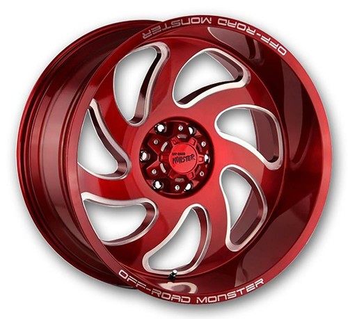 20 inch 20x10 Offroad Monster M07 RED wheel rim 6x5.5 6x139.7 -19 | eBay