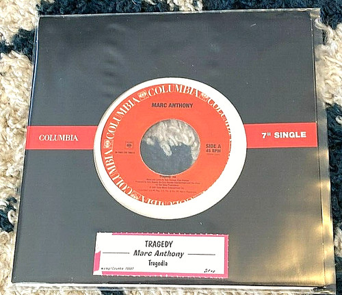 Marc Anthony: Tragedy/Tragedia 45 Columbia/US, 2001 w/sleeve, jukebox ...