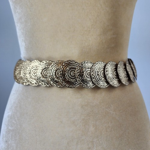 Gold Coin Belt Western Concho Hippy Boho Cowgirl Bohemian Gypsy Small ...