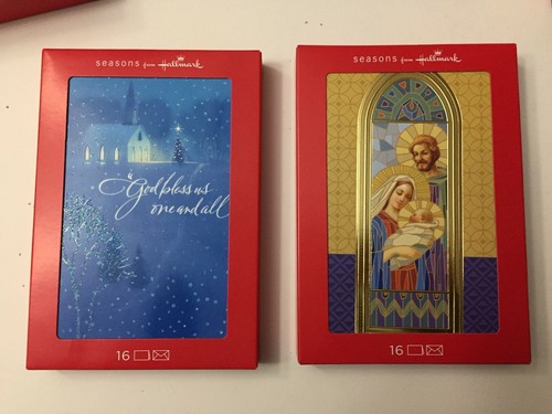Lot of 2 Seasons From Hallmark Nativity - Christmas Cards Boxes of 16 ...
