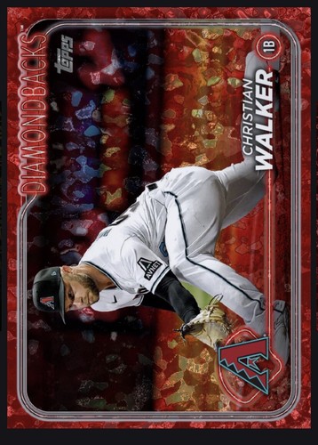 Topps Bunt 24 CHRISTIAN WALKER RED SUPER RARE FLASH PACK EXCLUSIVE ...