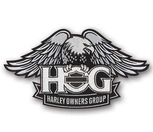 HOG Eagle Silver patch XLarge Harley Davidson Owners Group H.O.G. | eBay