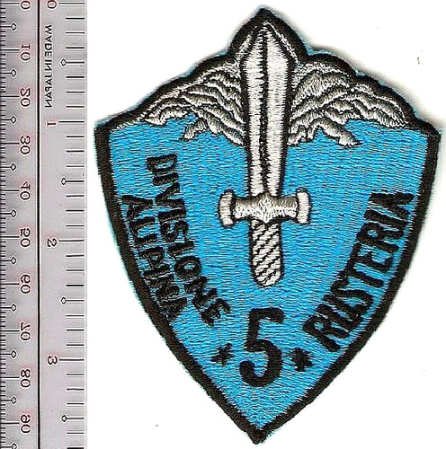 Italy Italian Army WWII 5th Alpine Mountain Division Shield Patch vel ...
