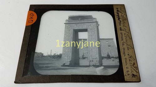 QKD Glass Magic Lantern Slide Photo PORTAL OF TEMPLE KARINAK EGYPT | eBay