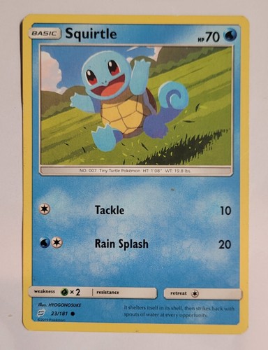 Pokemon Squirtle 23/181 (Basic Card) Sun & Moon - Team Up | eBay