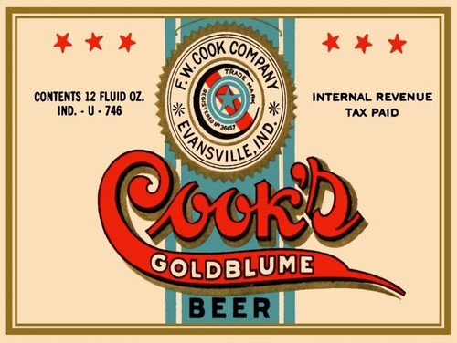 Cook's Beer of Evansville, IN New Sign - 18" x 24" USA STEEL XL Size ...