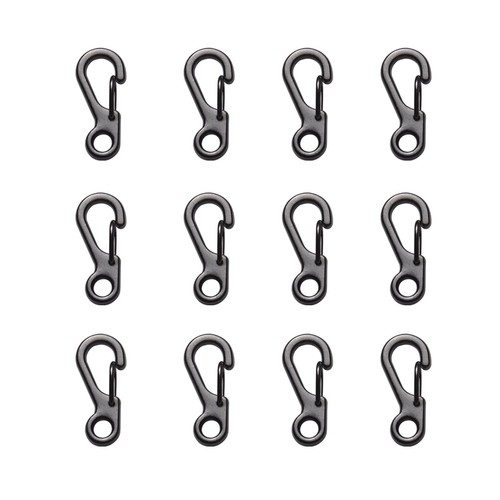 12 Pcs Mini Carabiner Clip Spring Snap Hook Buckle Clasps for Paracord ...