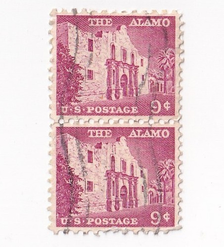 STAMP US SCOTT 1043 "The Alamo" 9 CENT 1956 USED VERT PAIR | eBay