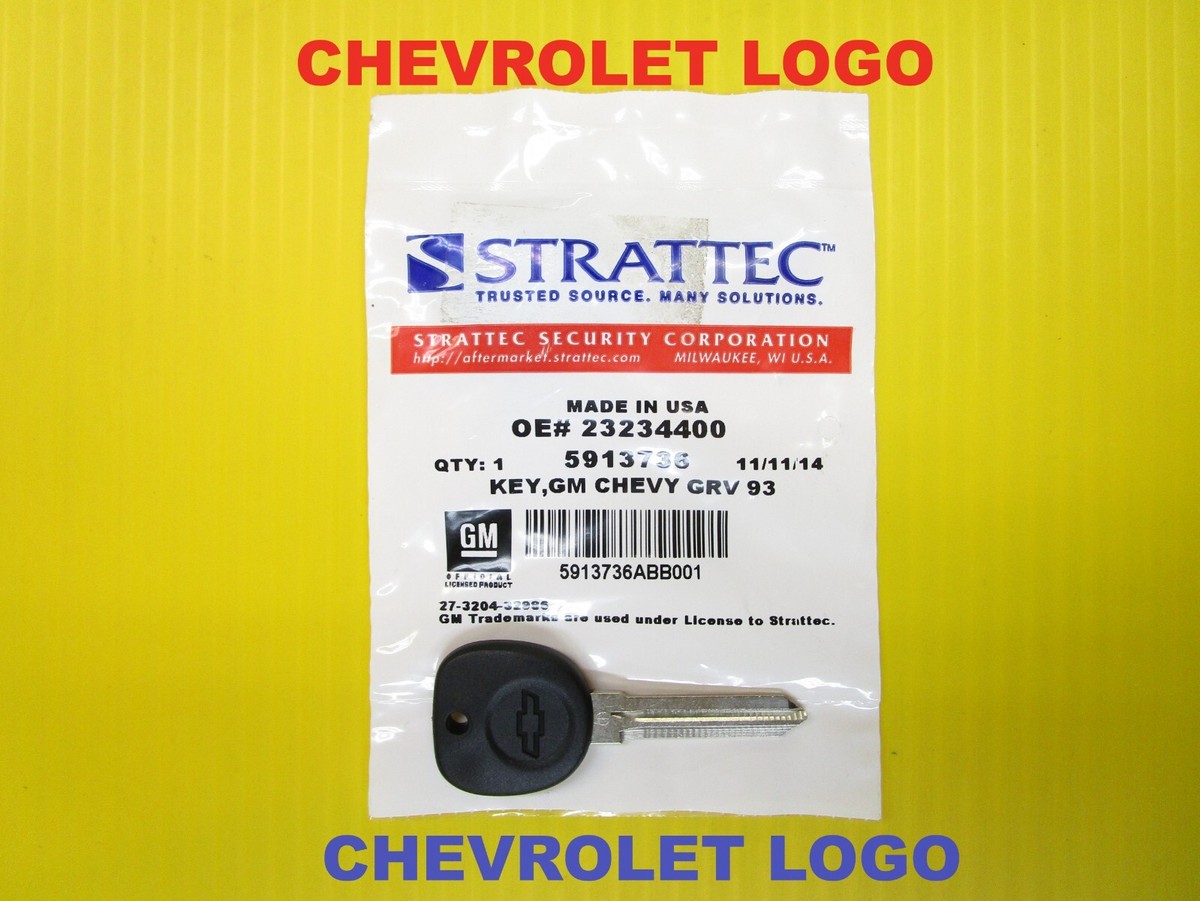 OEM Style GM Key Blank 2 New OEM Ignition Key Blanks For GM Chevy ...
