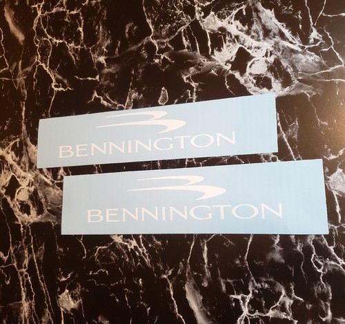 BENNINGTON Boat Stickers Decals Gloss WHITE 22” (2) FAST USA | eBay