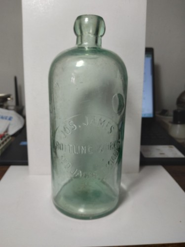 1890s Jos James Bottling Works Red Jacket Michigan Quart Hutchinson ...