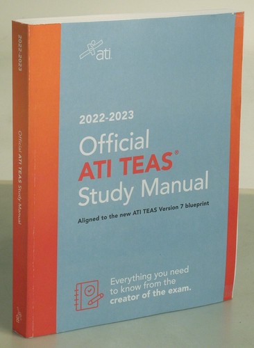 Official ATI TEAS Study Manual 2022-2023 Softcover Book | eBay