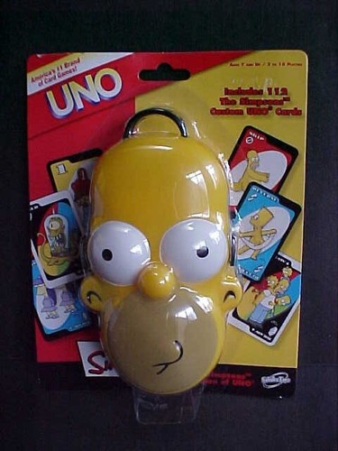 The Simpsons Uno Card Game Homer Head Case Sealed New | eBay