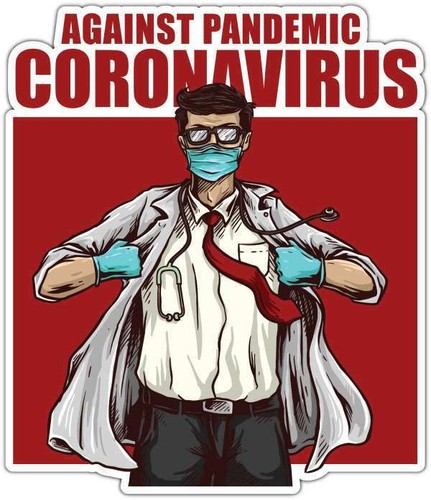 Against Pandemic Doctor Nurse Medicine Car Bumper Window Sticker Decal ...