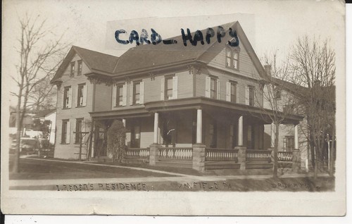 OLD RPPC 1911 WINFIELD PA I. REBER HOUSE DRUMM PHOTO UNION TOWNSHIP ...