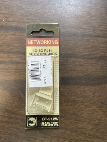 Black Point Products 4C-6C RJ11 Keystone Jack BT-212W | eBay