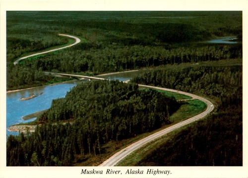 Muskwa River, Alaska Highway, new bridge, mile 296.6/447.3 Postcard | eBay