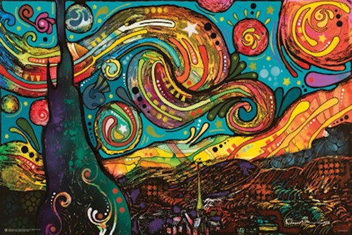 Another Starry Night poster a re-imagining of Vincent Van Gogh's ...