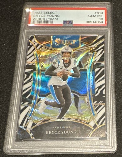 2023 Select Bryce Young Zebra Prizm Suite Level PSA 10 RC Panthers ...