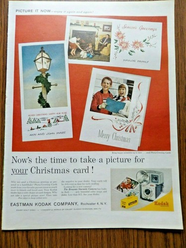 1961 Kodak Brownie Starmite Camera Ad Picture for your Christmas Card ...