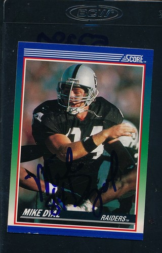 1990 Score #86 Mike Dyal Raiders Signed Auto *52384 | eBay