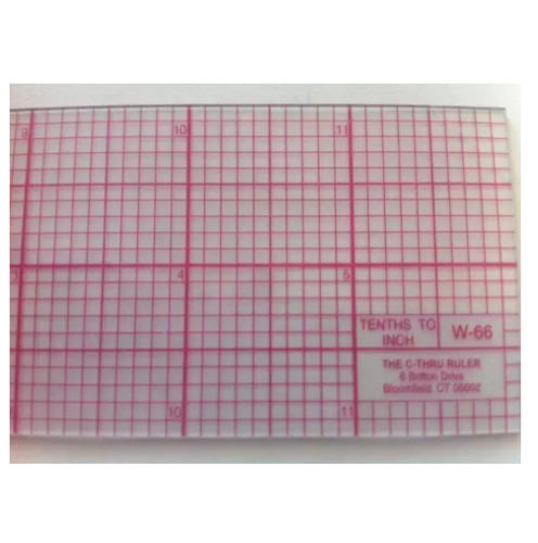 C-Thru 2" x 12" W-66 Graph Rulers,clear,plastic,great for pattern ...