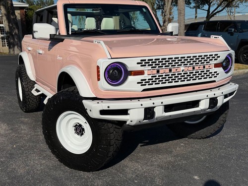 2024 Ford Bronco WILDTRAK PEACH PEARL HARDTOP LEATHER LIFTED LOADED | eBay