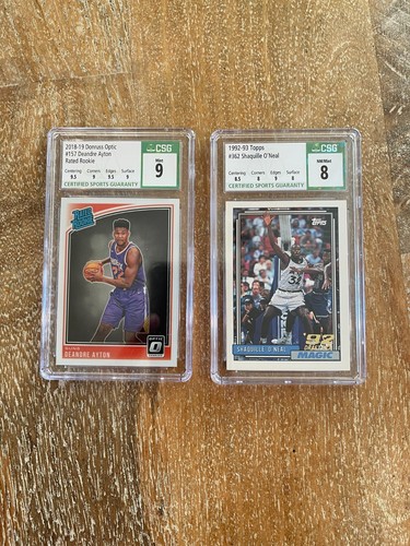 CSG 8-9 Rookie lot 2 Lakers (#1 picks) Topps Shaquille O'Neal + DeAndre ...