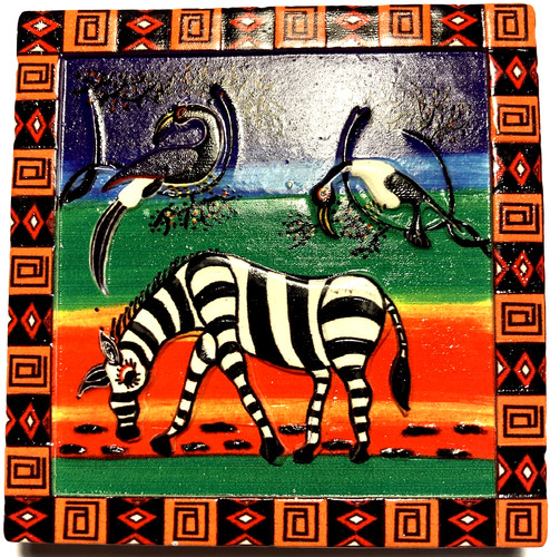 ZIMBABWE ZEBRA, FOLK ART 3D FRIDGE MAGNET | eBay