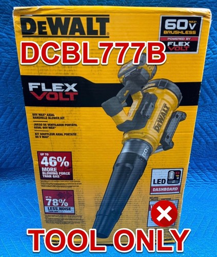 DEWALT DCBL777B High Powered 60V Leaf Blower TOOL ONLY READ!! | eBay