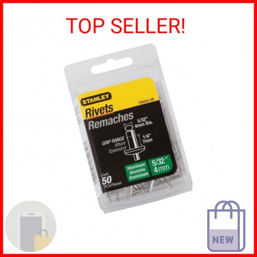 Stanley Paa54-5B Aluminum Rivets, 5/32 Inch X 1/4 Inch, Pack of 50 | eBay