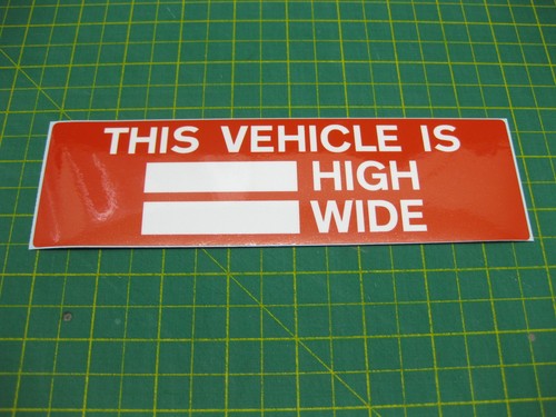 Vehicle Height Sticker Lorry Height Warning Decal Maximum Height ...