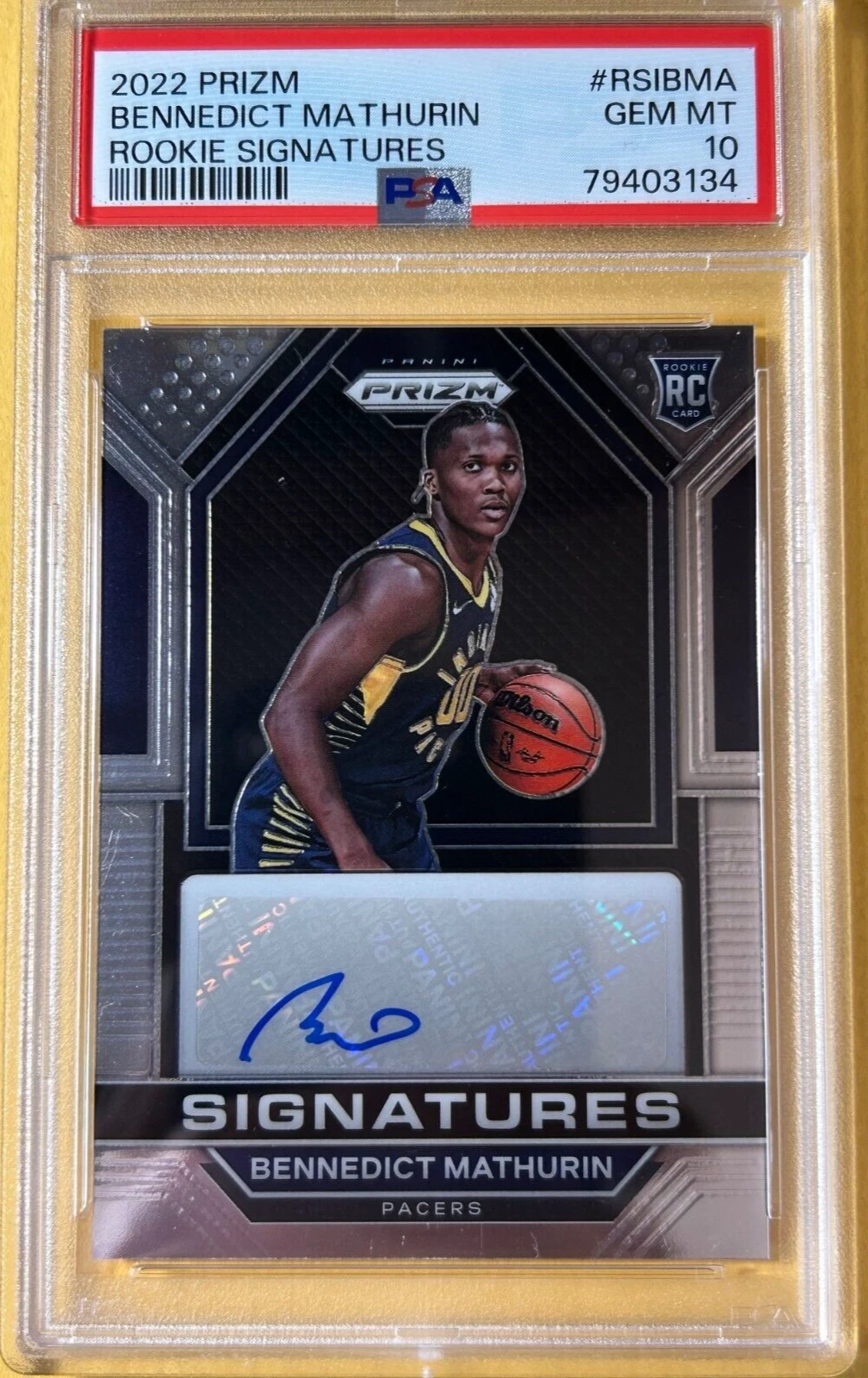 Bennedict Mathurin 2022 Prizm #RSI-BMA Rookie Signatures Price Guide ...