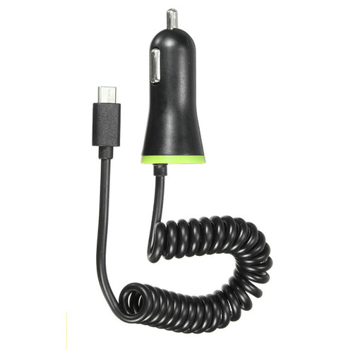 USB Car Mobile Cell Phone Power Charger w/ Coiled Spring USB Cable | eBay