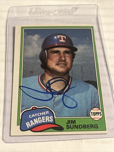 Jim Sundberg Signed Auto 1981 Topps Card Ip Rangers | eBay