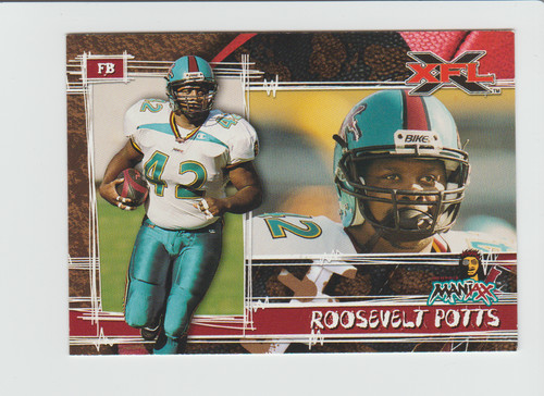 2001 Topps XFL #69 Roosevelt Potts card, Memphis Maniax | eBay