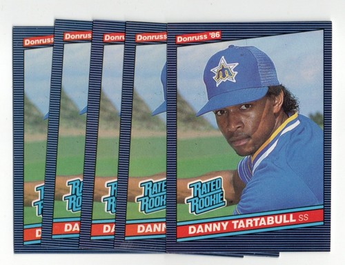 DANNY TARTABULL SEATTLE MARINERS 1986 DONRUSS 5X ROOKIE RC LOT | eBay