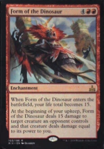 Form of the Dinosaur - Rivals of Ixalan: #103, Magic: The Gathering NM ...