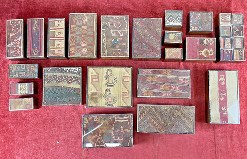LARGE COLLECTION OF PERUVIAN BOXES. WOOD, SILVER, AND PRE-COLUMBIAN ...