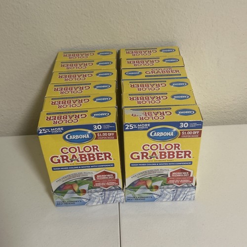 12 Pack Carbona Color Grabber 30 In-Wash Dye-Grabbing Sheets Prevents ...