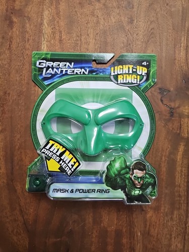 Green Lantern Hal Jordan Mask & Light up Power Ring 2011 Mattel Costume ...