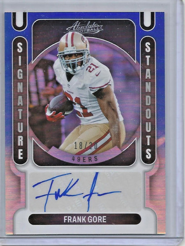Frank Gore 2022 Panini Absolute Signature Standouts Autograph #18/20 | eBay