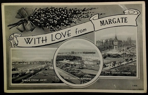 Margate England Postcard Mid 1900s Rare With Love Winter Gardens Thanet ...
