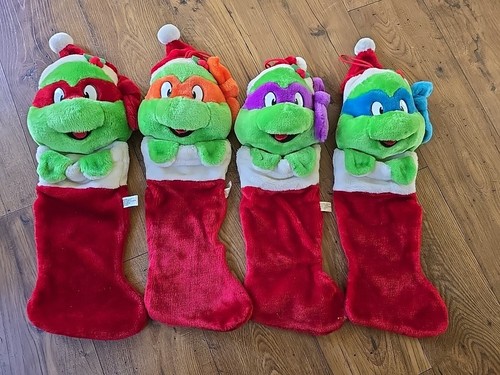 VTG Teenage Mutant Ninja Turtles Christmas Stocking 1990’s Plush All 4 ...