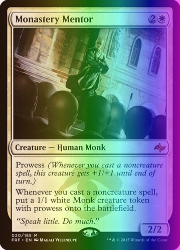 MTG Magic the Gathering Monastery Mentor (20/189) Fate Reforged LP FOIL ...