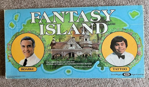 FANTASY ISLAND BOARD GAME BY IDEAL 1978 TV SHOW MR. ROARKE TATTOO-RARE ...