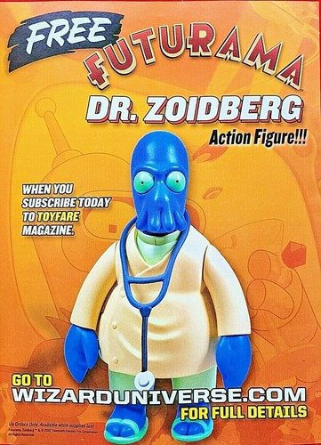 2007 FUTURAMA DR. ZOIDBERG Action Figure = TRADE Print AD 8 x 11 | eBay