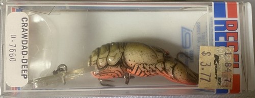 4 Vintage Rebel CRAWDAD lures (3) S-7660 Sinking (1) D-7660 Deep NEW ...
